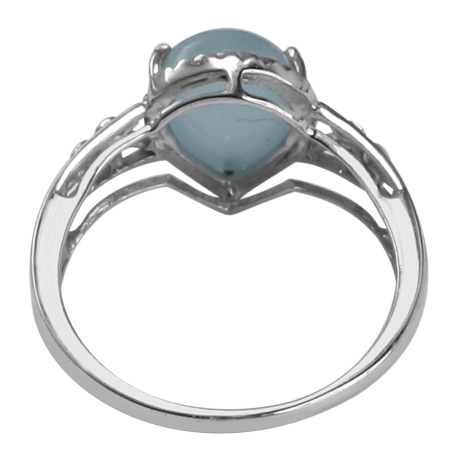 SGL Milky Aquamarine 2.45 Carat Solitaire Ring for Women 925 Sterling Silver Wedding Jewelry for Women