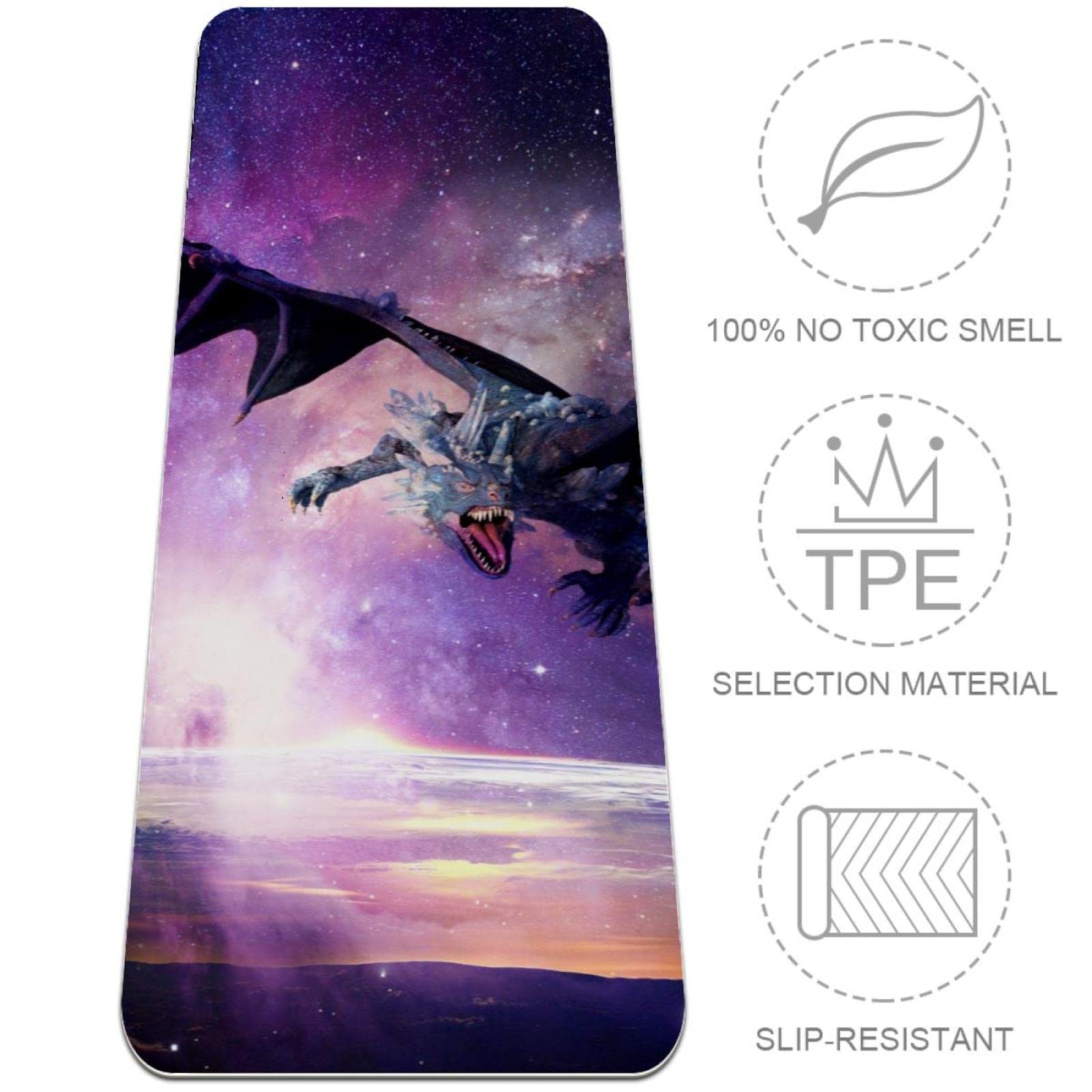 Yoga Mat, Yoga Mats for Home Workout, Workout Mat, Exercise Mats, Pilates Mat, Starry star Dinosaur