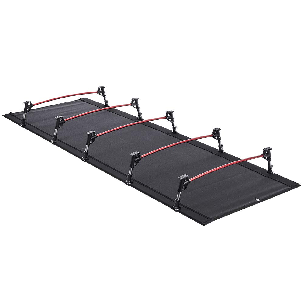SMLFIT Compact Camping Cot Backpacking Ultralight Folding Lightweight Cot Easy Set Up Heavy Duty for Outdoor Hiking Travel Beach Army
