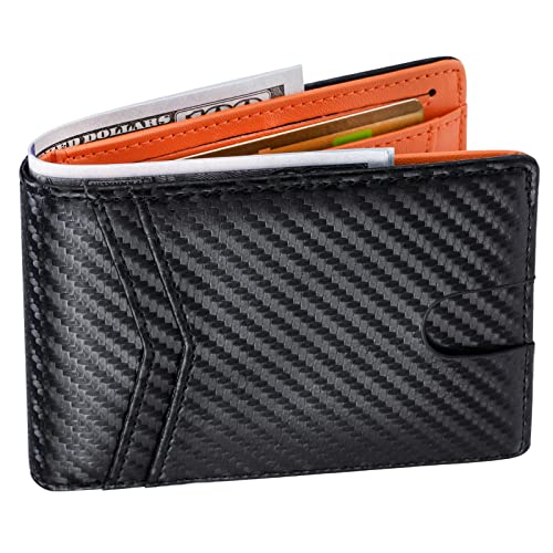 WRTEE Slim Wallet for Men Larger Capacity with 12 Slots RFID Blocking Bifold Credit Men's Wallet with ID Window Gift Box…