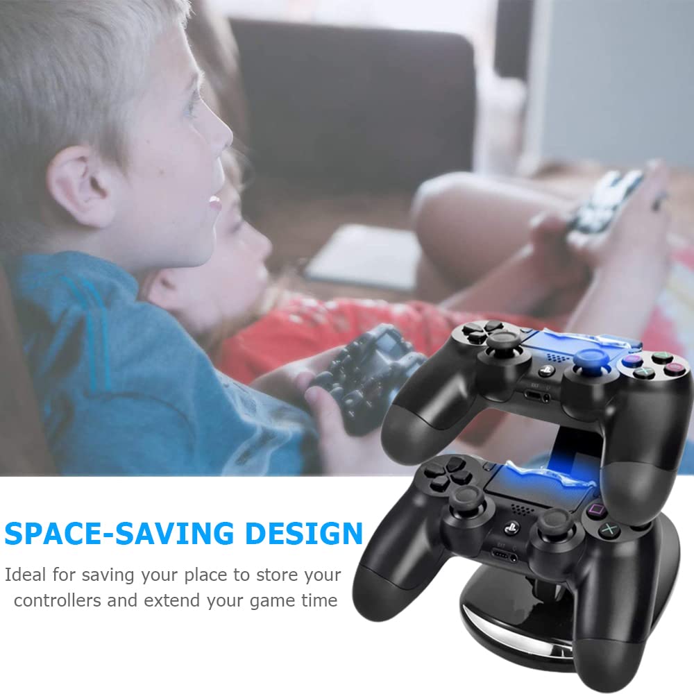 PS4 Controller Charger, Megadream Playstation 4 Charging Station for Sony PS4 / PS4 Pro / PS4 Slim DualShock 4 Controller, Dual USB Fast Charging Station Stand with LED Indicator Light