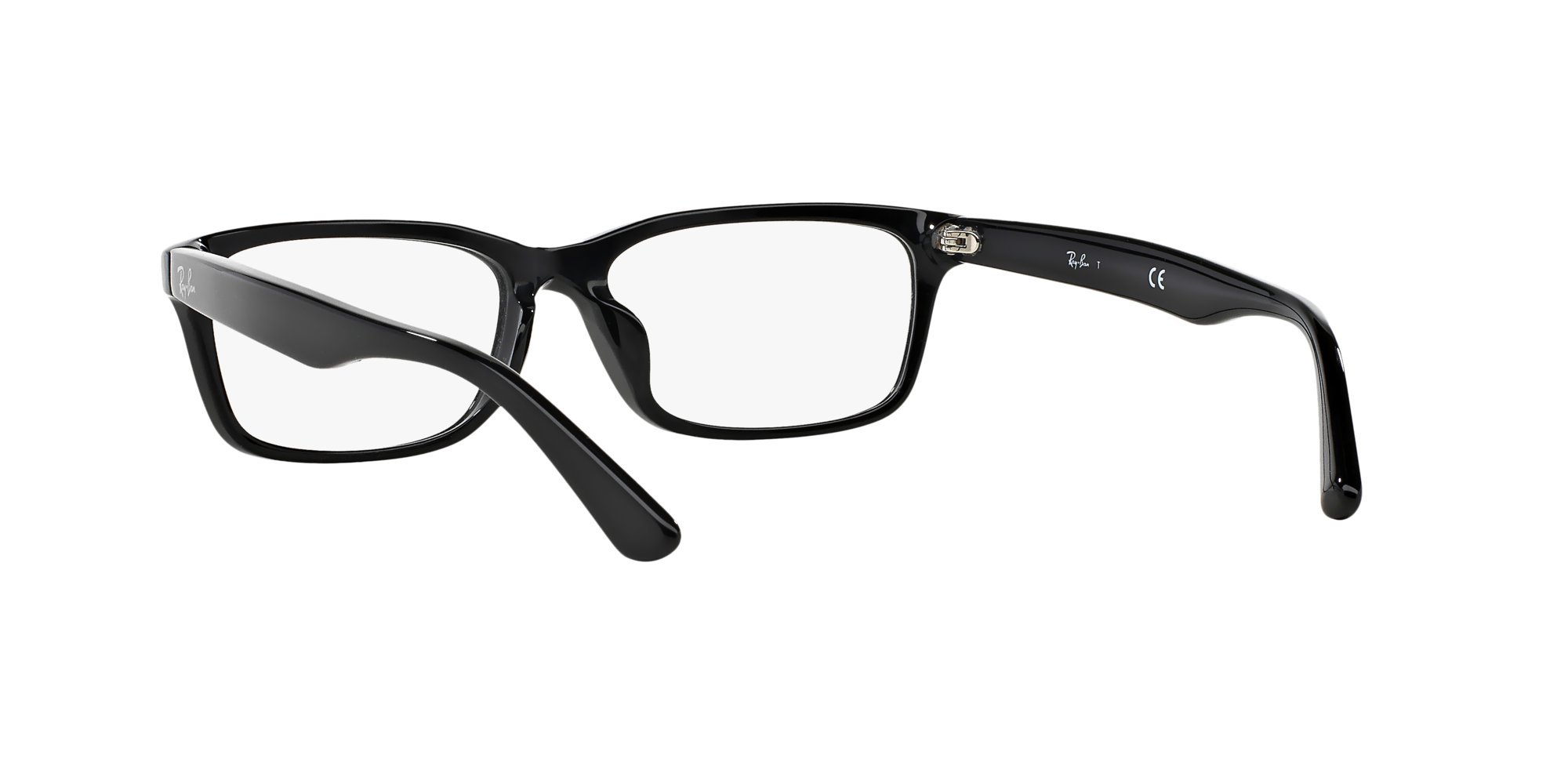 Ray-Ban Men's RX5296D Square Prescription Eyeglass Frames, Black/Demo Lens, 55 mm