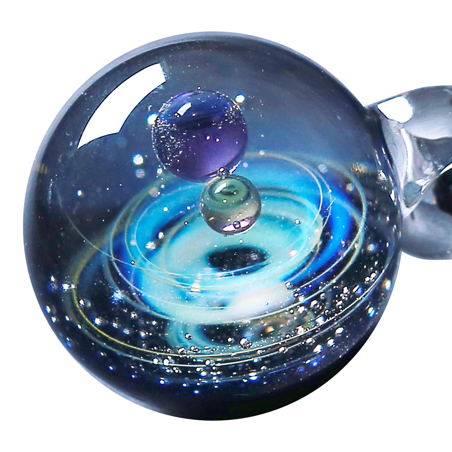 Pavaruni Original Galaxy Pendant Necklace, Universe Glass Accessories, Space Cosmos Design,Birthday (Minerva)