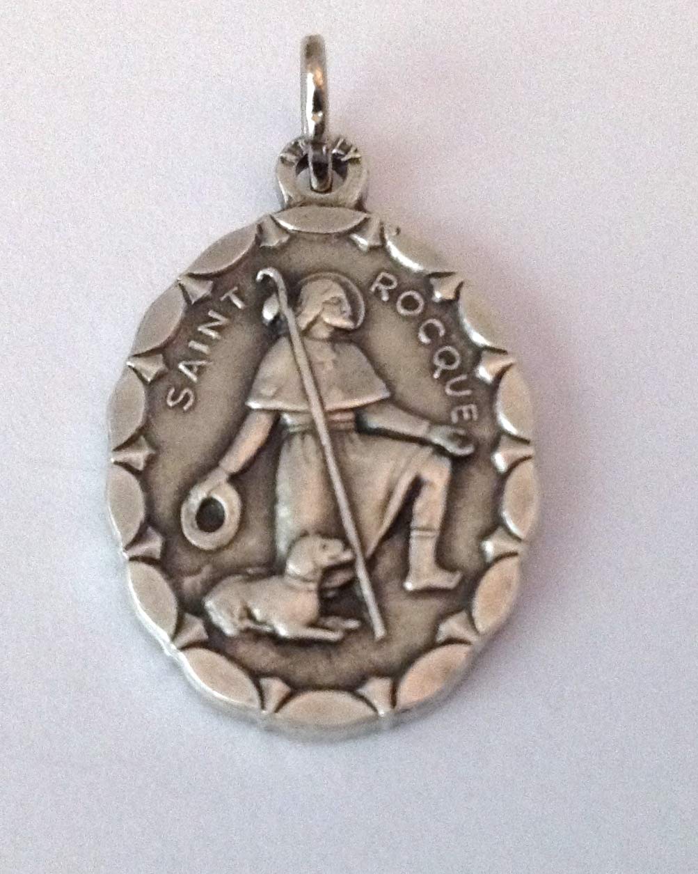 SAINT ROCH OF MONTPELLIER OVAL SHAPE MEDAL - 100% MADE IN ITALY