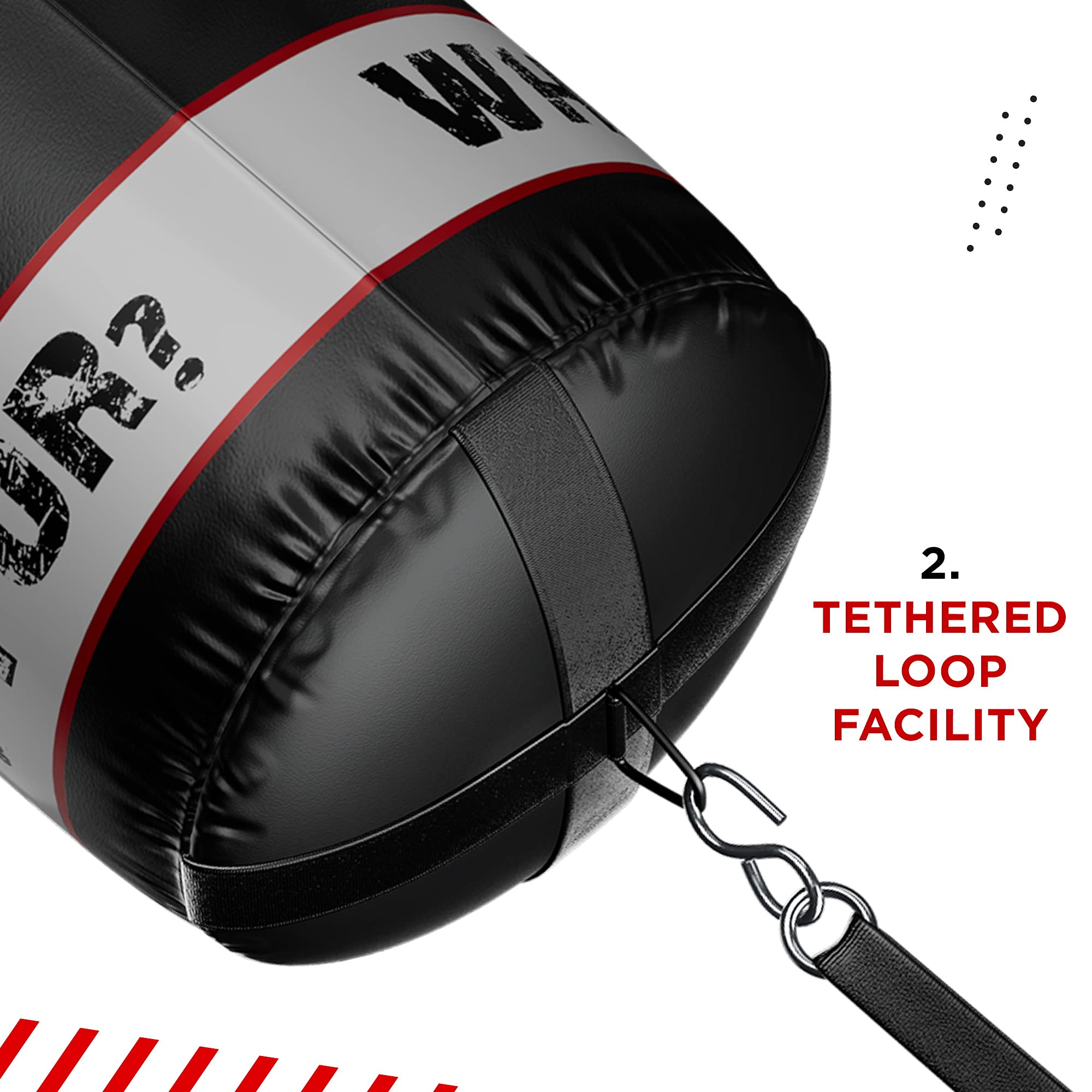RDX Punching Bag UNFILLED Set Kick Boxing Heavy MMA Training with Gloves Punching Mitts Hanging Chain Muay Thai Martial Arts 4FT 5FT