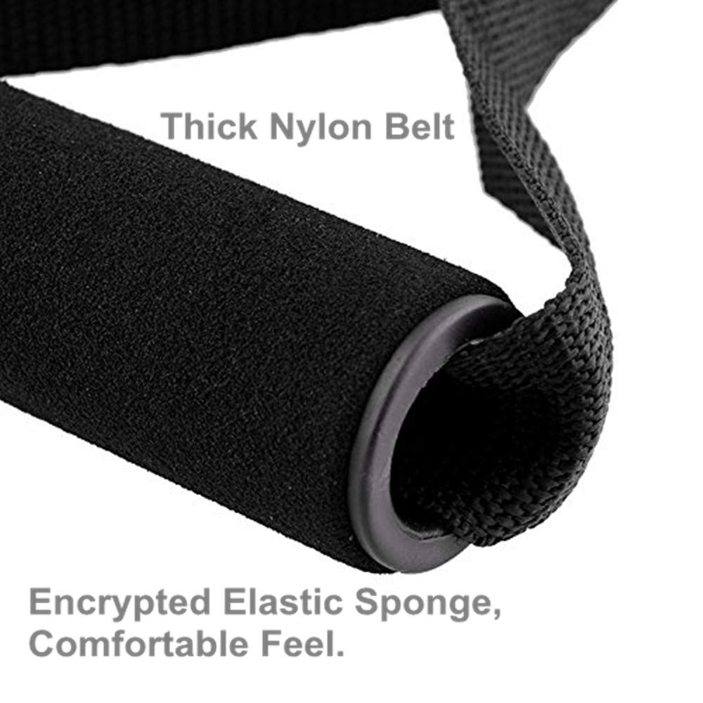 Premium Exercise Pull Handles, Resistance Bands Handle, Fitness Handle, Workout Handles Dense Foam Wrap Handle Replacement Fitness Equipment for Pilates, Yoga, Strength Training(a Pair,Black