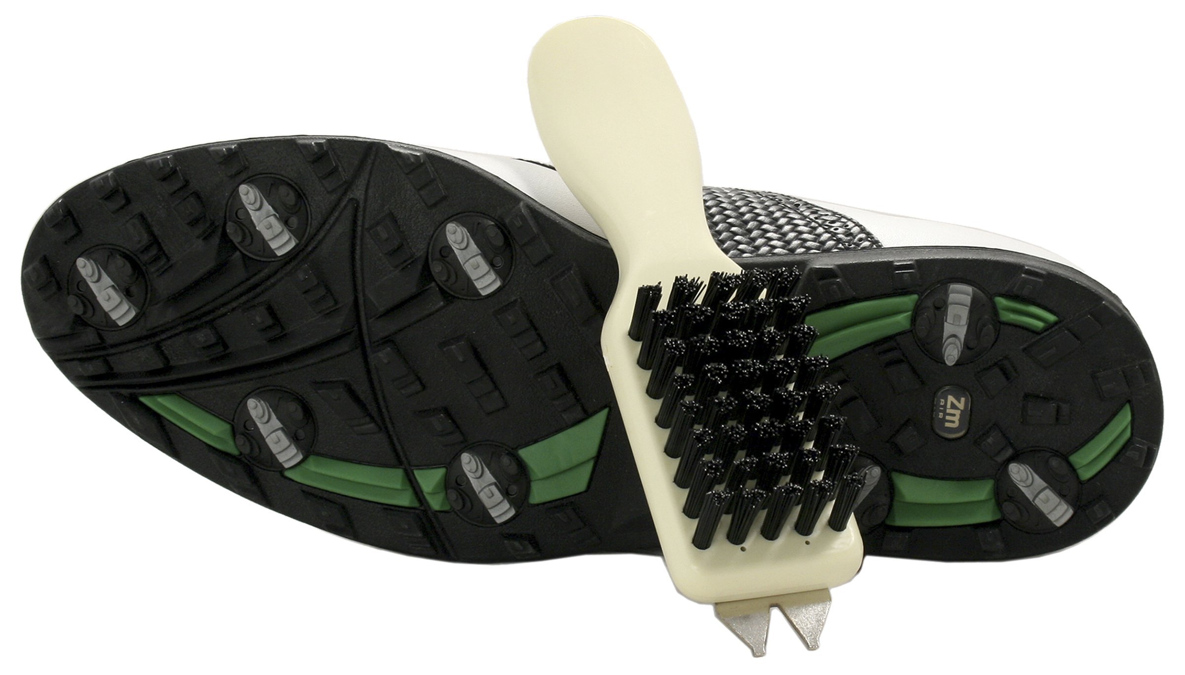 ProActive Sports Golf Valet 3-in-1 Brush w/Nylon Cleaning Bristles Shoehorn Handle and Spike Wrench