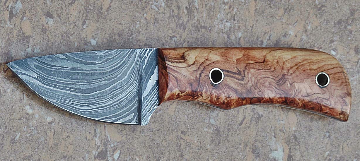 Smart & Sharp Custom Handmade Damascus Steel Hunting Knife/Skinner Knife AA-13137 (Burl Wood)