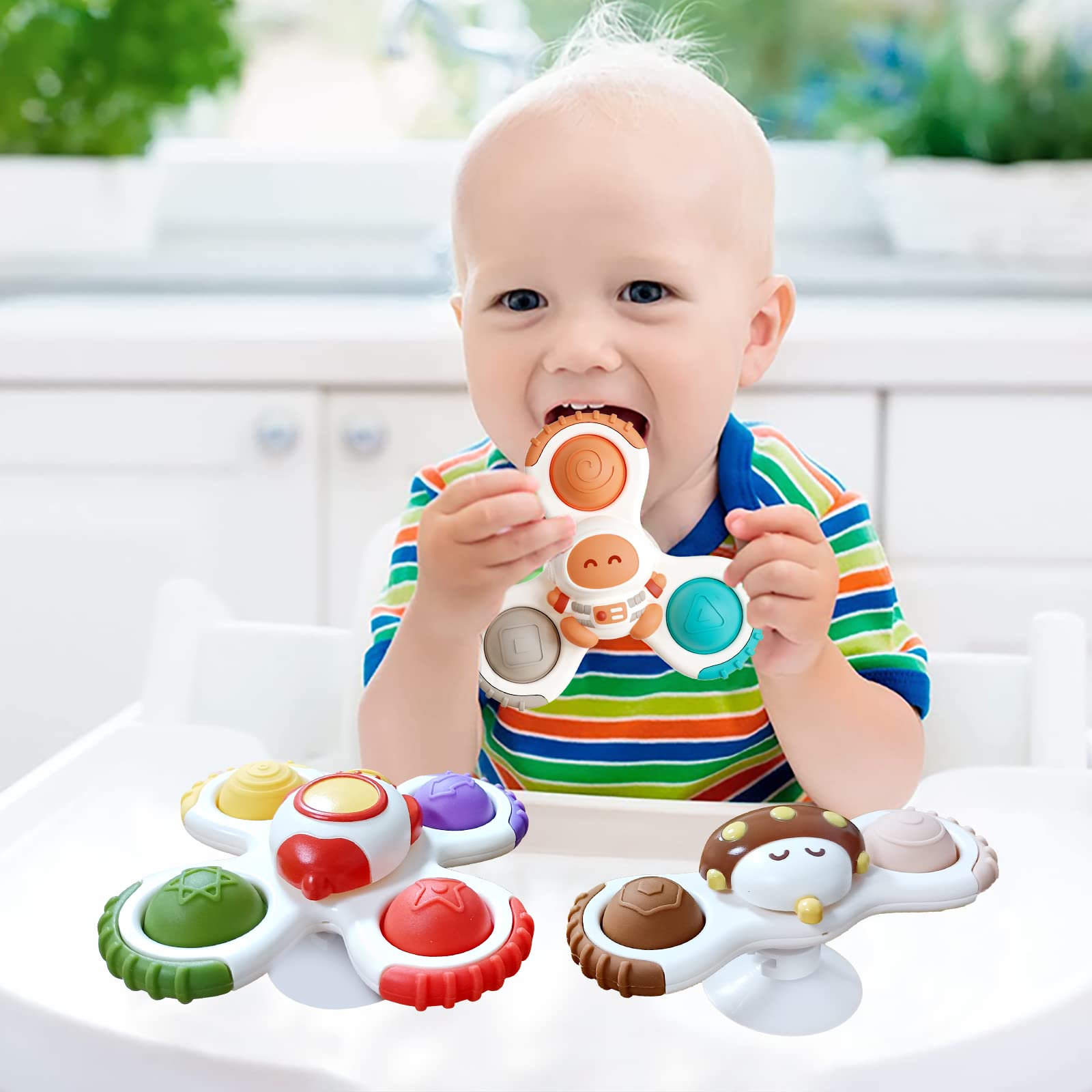 VERSAINSECT p POP IT Fidget Spinner Sensory Bath Toys,Teether Toy, Early Education Toys Garden Sculpture Outdoor
