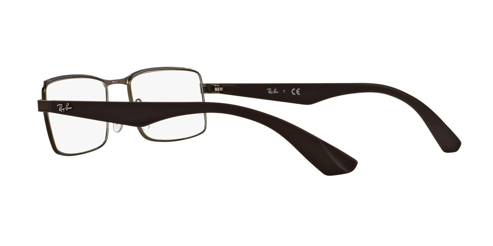 Ray-Ban Men's RX6332 Rectangular Prescription Eyewear Frames, Matte Gunmetal, 55mm