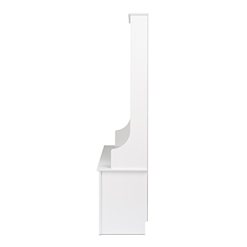 Prepac Hall Tree with Shoe Storage, White