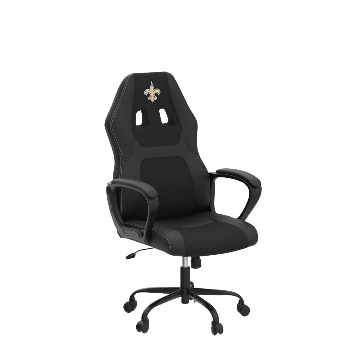 Office Chair PC Gaming Chair Cheap Desk Chair Ergonomic PU Leather Executive Computer Chair Lumbar Support for Home Office (Black, NO)