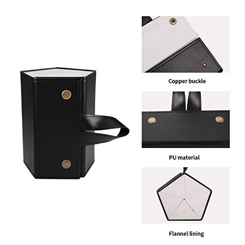 SMARTTOP 5-Slot Travel Sunglasses Organizer Collector - PU Eyeglasses Storage Case Box -Multiple Hanging Eyewear Holder Display