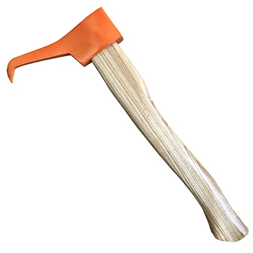 XROPURR Hookaroon/Pickaroon Logging Tool - wood Handle, Log Hook for Lifting Moving Firewood (15 Inch)