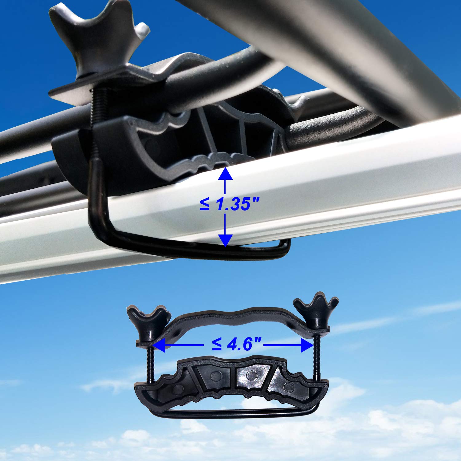 Roof Rack Cargo Basket, Universal Car Top Carrier Rack Adjustable Length 43/64 inches Anti-Rust Luggage Holder Carrier Basket 150lb with Removable Extension Kit Wind Fairing