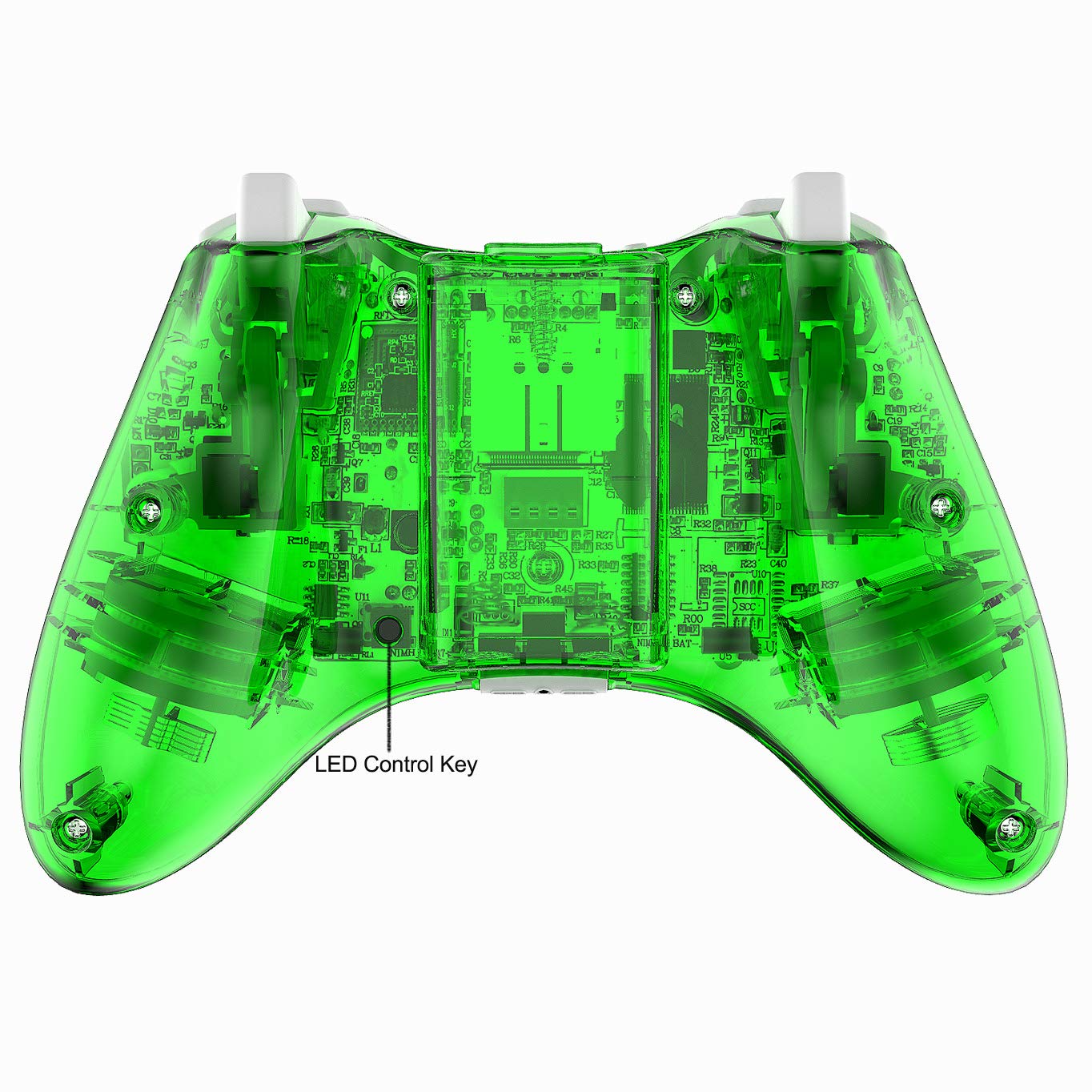 PAWHITS Wireless Controller Compatible for 360 Double Motor Vibration Wireless Gamepad Gaming Joypad, Green