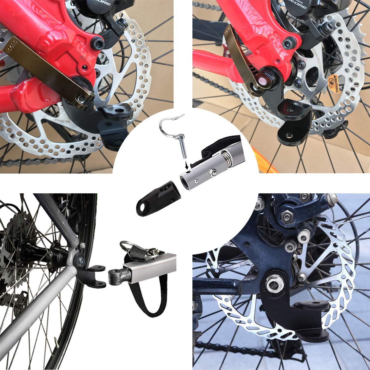 QzoneLifeĀ® Bicycle Trailer Coupler Hitch Black Universal Cycling Adapter Accessories Rear Replacement Axle Hitch Attachment Angled Elbow for Instep Schwinn Pet Cargo Bike Trailers (Stainless Steel)