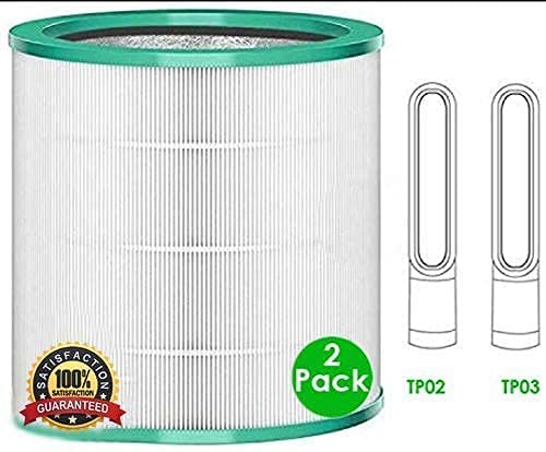Replacement TP02 HEPA Filter (2 Pack) Compatible with Dyson TP02, TP03 Tower Purifier Compare to Part # 968126-03