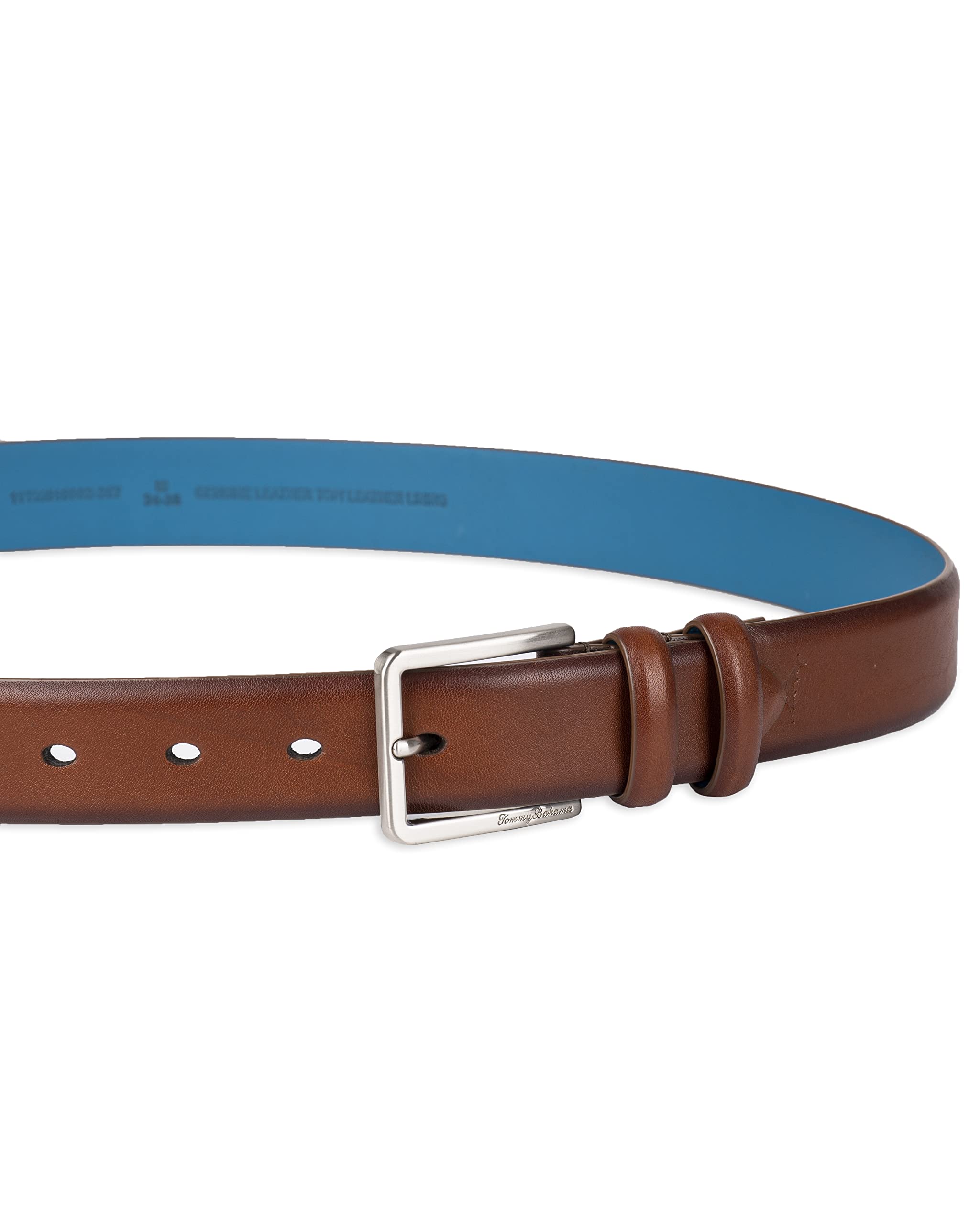 Tommy Bahama Men's Leather Dress Double Belt Loop, Cognac, Medium