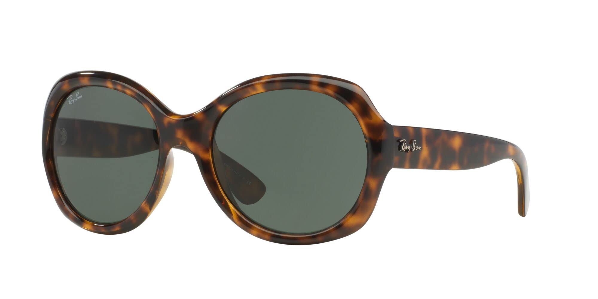 Ray-Ban Women's RB4191 Round Sunglasses, Light Havana, 57mm
