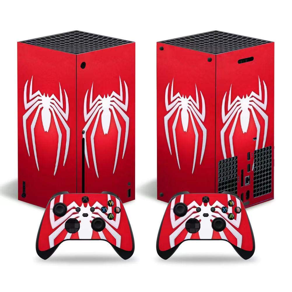 The Console Wrap Xbox Series X Console Skin and Xbox Series X Controller Skins Set, Xbox Series X Skin Wrap Decal Sticker, Spider Decal Kit