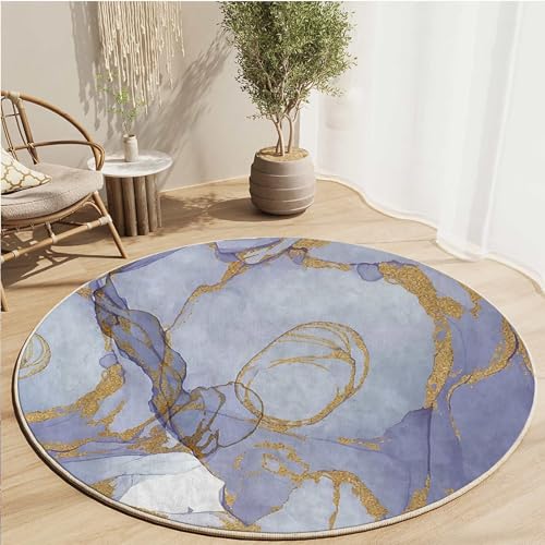 Round Office Chair Mat Marble Chair Rugs Floor Protectors Abstract Luxury Art Office Home Floor Protector mat Chairmats 4 FT