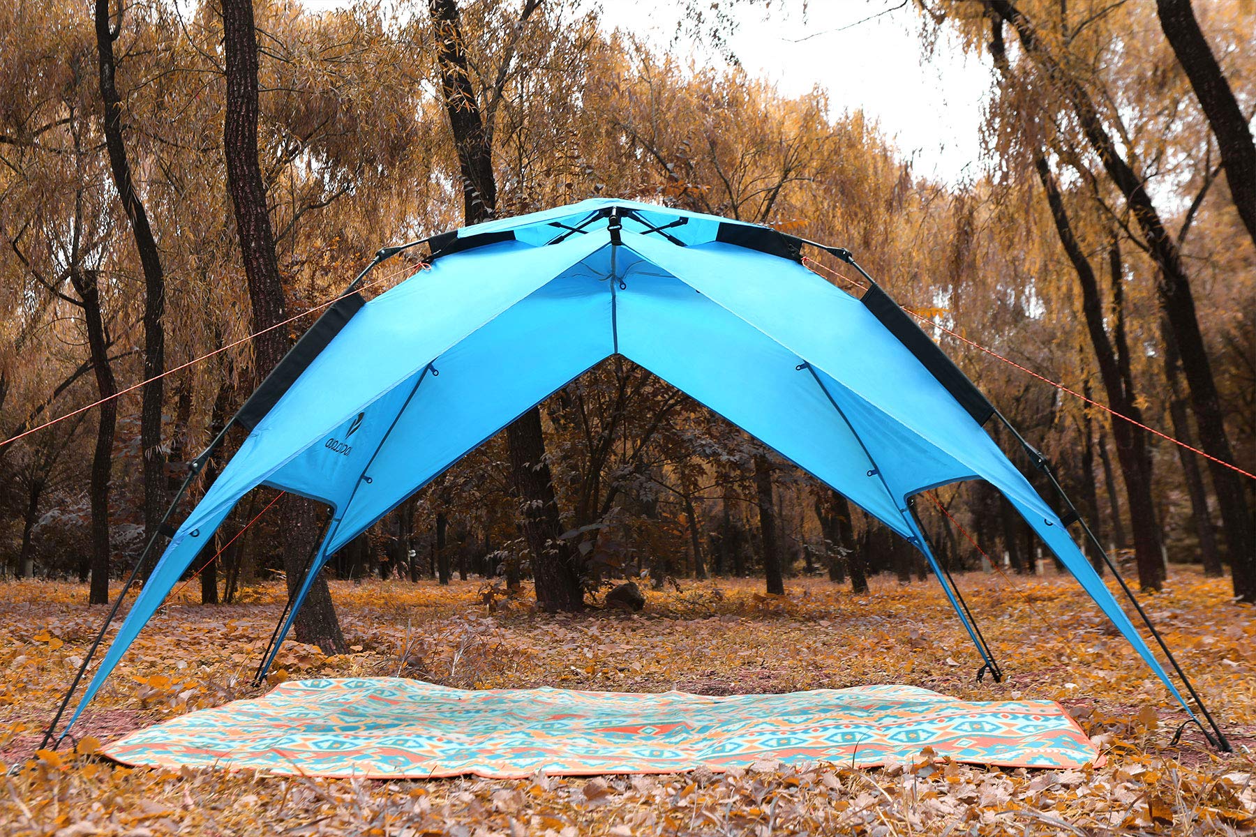 Rock Cloud Pop Up Tent Family Camping Tent 2-3 Person Portable Automatic Quick Setup Tent Waterproof Windproof with Top Rainfly for Camping Hiking