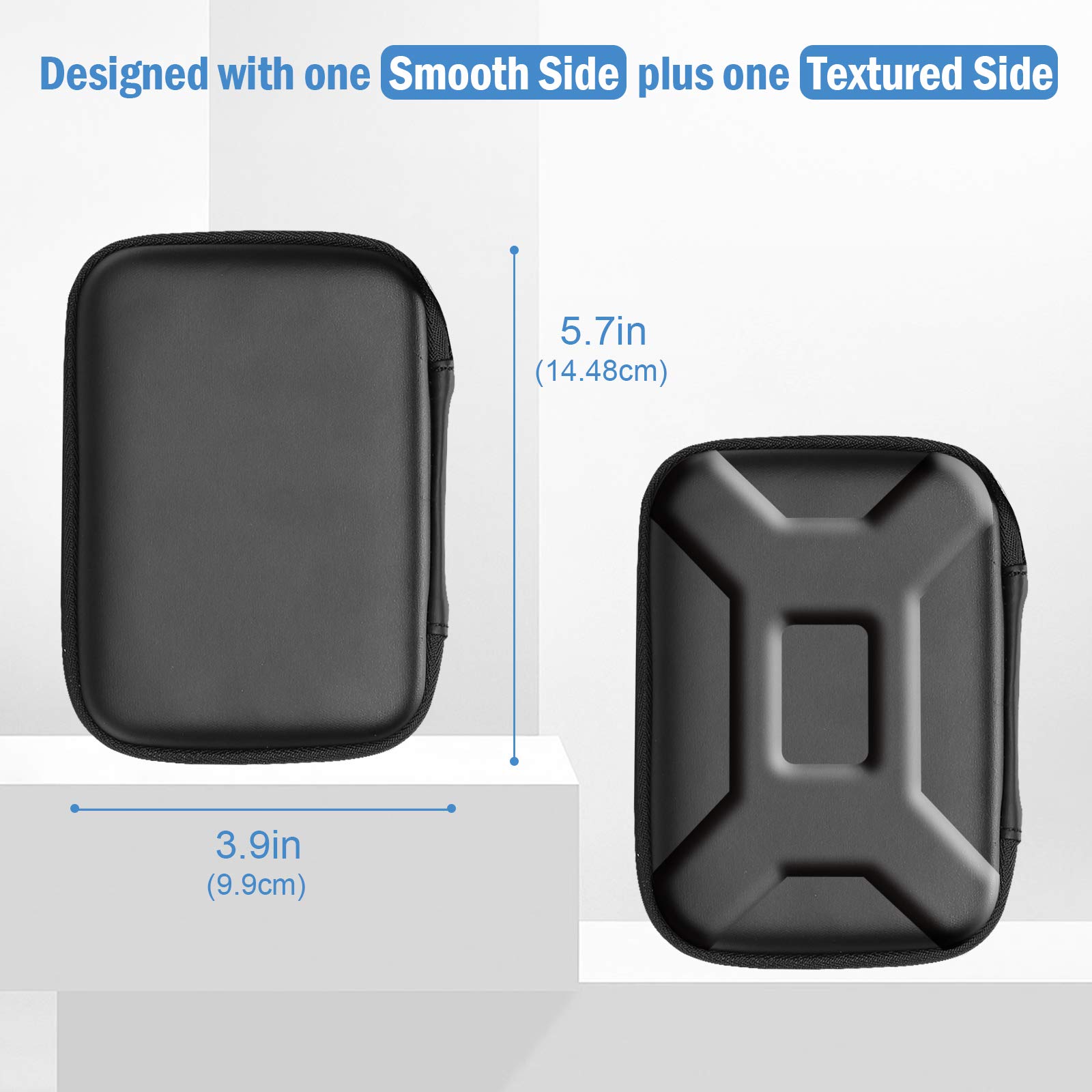 ProCase Hard Drive Case for Canvio Basics Western Digital WD Elements My Passport Seagate Portable Backup Plus Slim 1TB 2TB 3TB 4TB USB 3.0, 2.5β, Samsung T9 Portable External Hard Drive Case -Black