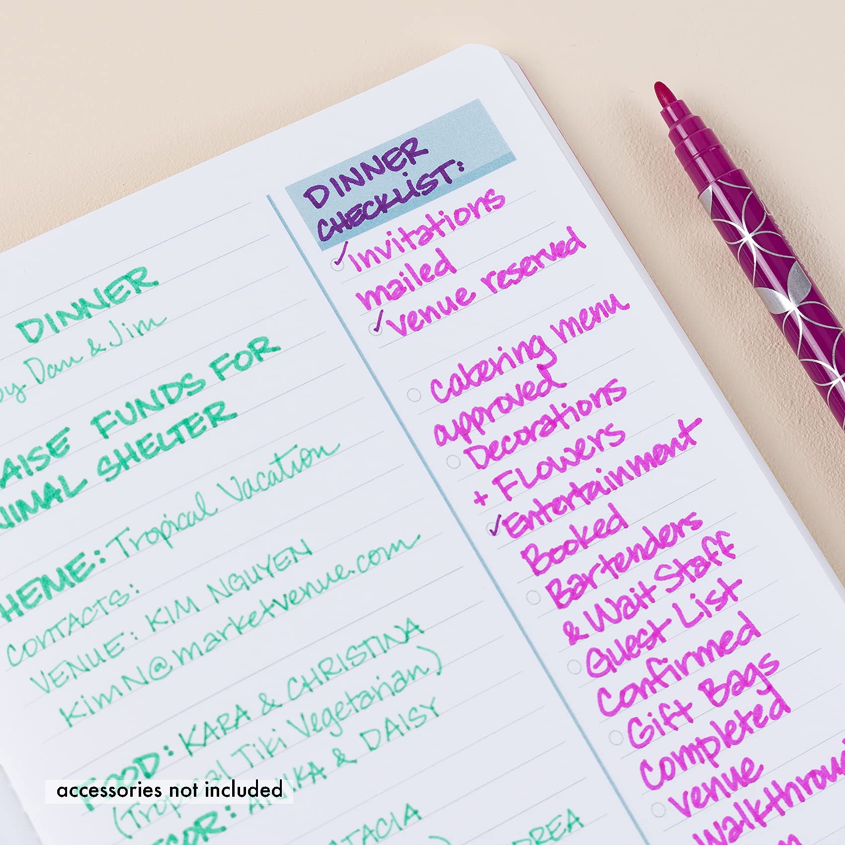 Petite Productivity Journal - Mid Century Circles. Lined Page & To-Do List Organizer Notebook. 80 lb. Thick Mohawk Paper. College Ruled Pages with Checklist Columns by Erin Condren.