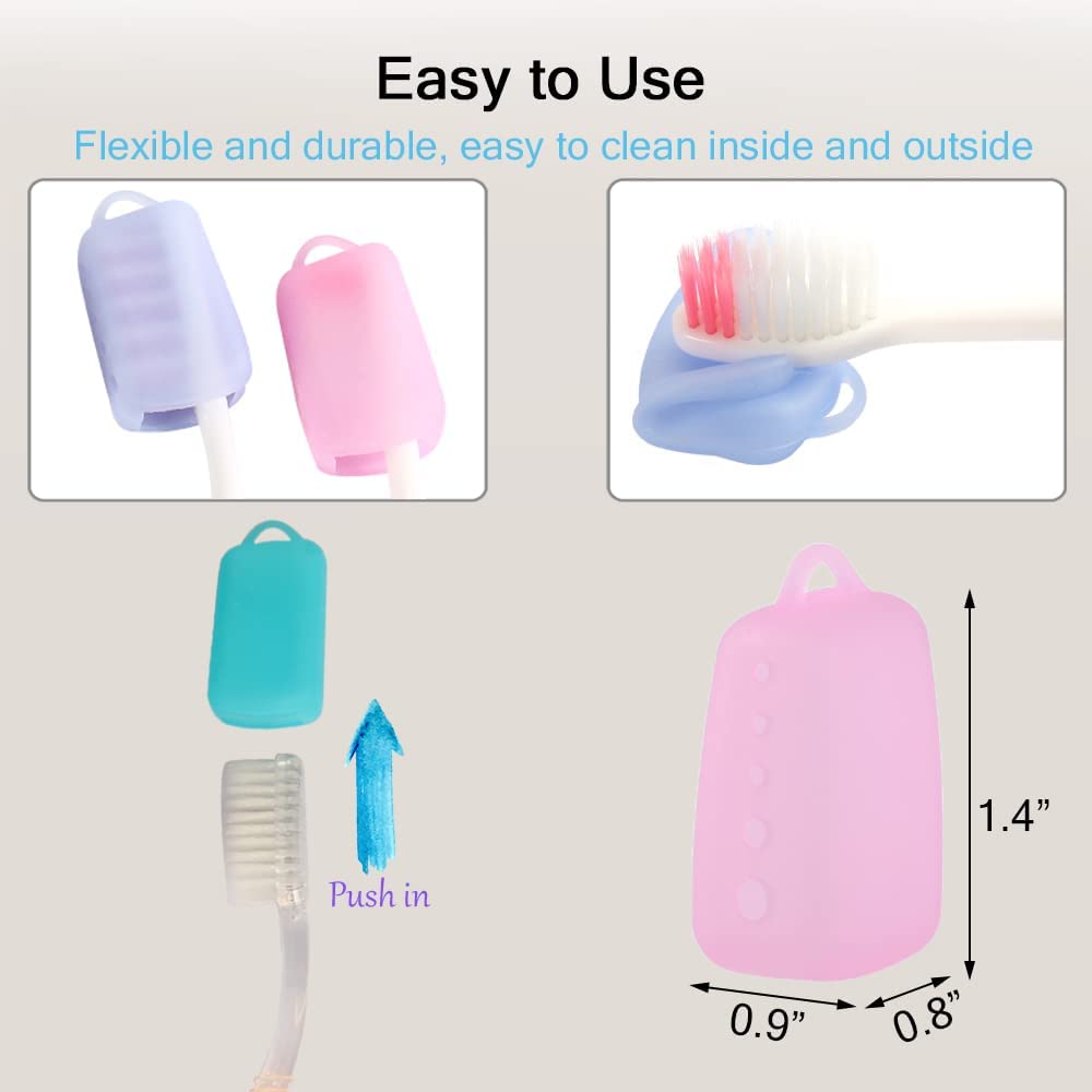 V-TOP 20 Pack Toothbrush Covers + 5 Pack Silicone Toothbrush Covers