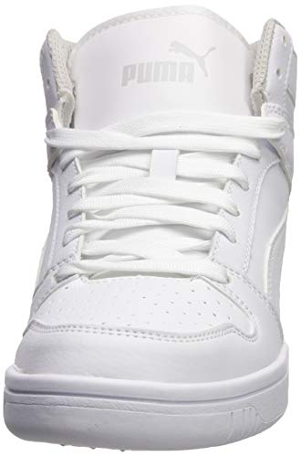 PUMA Rebound Layup Synthetic Leather (Big Kid) Puma White/Gray Violet 6.5 Big Kid M