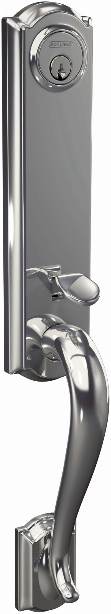 Schlage FCT58CAM716 Schlage FCT58-CAM Custom Camelot Keyed Entry Single Cylinder Half Plate Handleset - Exterior Only