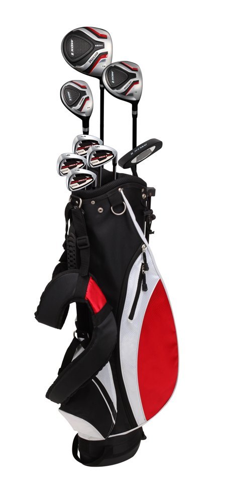Precise Teenager Complete Golf Set Includes Titanium Driver, S.S. Fairway, S.S. Hybrid, S.S. 7-PW Irons, Putter, Stand Bag, 3 H/C's Teen Ages 13-16 Right Hand & Left Hand Available! (Left Hand)