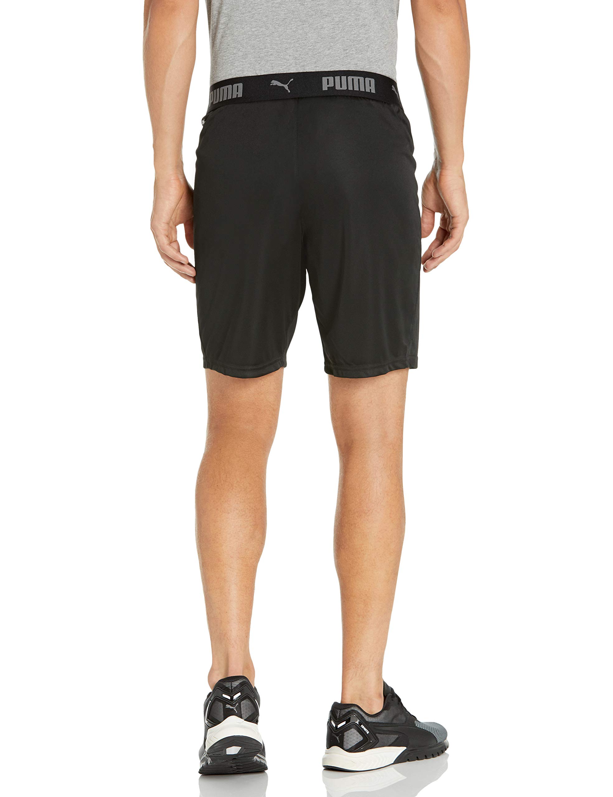PUMA Men's FTBLNXT Shorts, Black/Luminous Blue, S