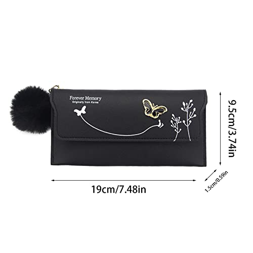 Women Fashion Butterfly Artificial Leather Underarm Bag Phone Bag Envelope Bag Purse Clutch Bag Durable Wallets for Men