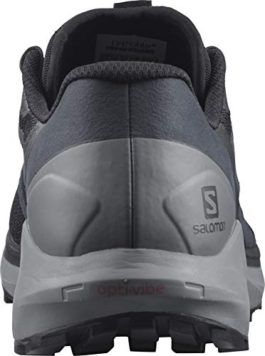 Salomon Sense Ride 4 Trail Running Shoes for Men, Black/Quiet Shade/Ebony, 12