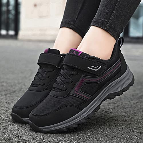 Women's Simple and Fashionable Flying Woven Round Head Solid Color Lightweight Breathable Soft Bottom Postal Shoes Women Black