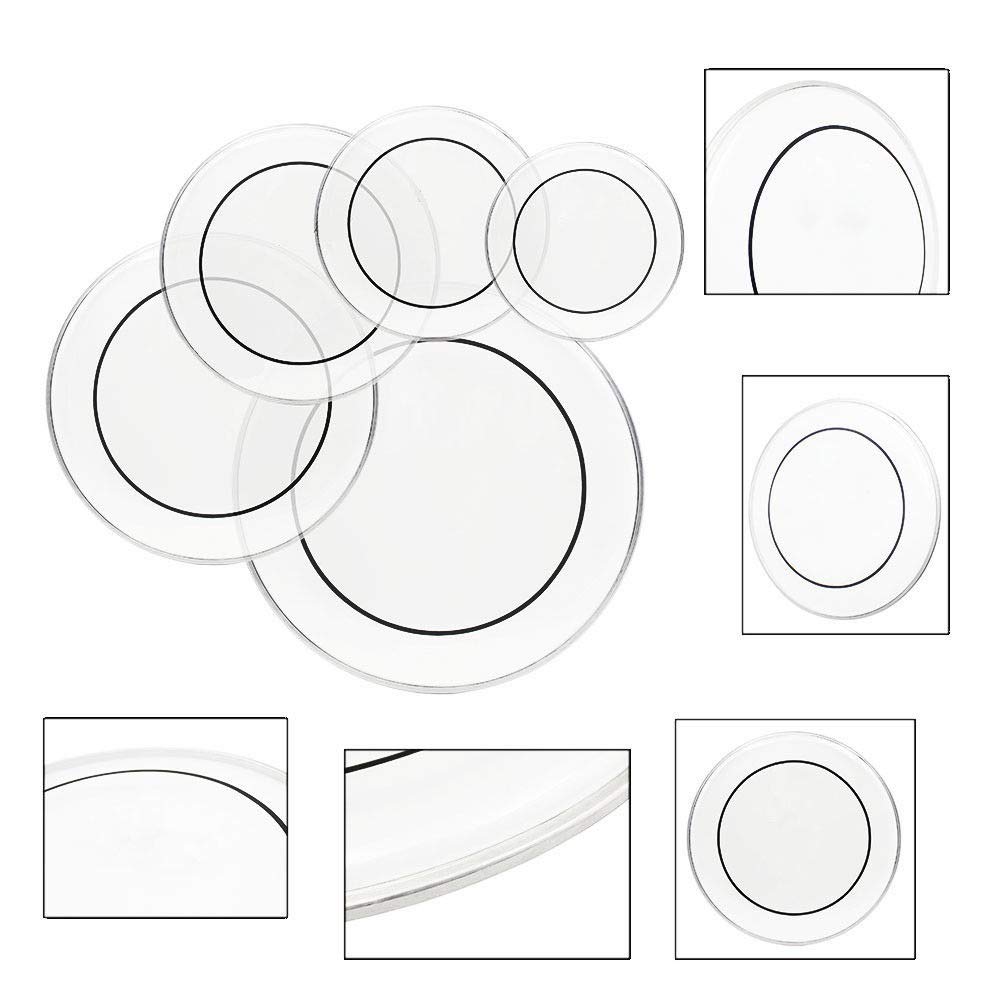 Professional 12" 13" 14" 16" 22" PET Drum Heads Drum Skin w/Dot Set Clear