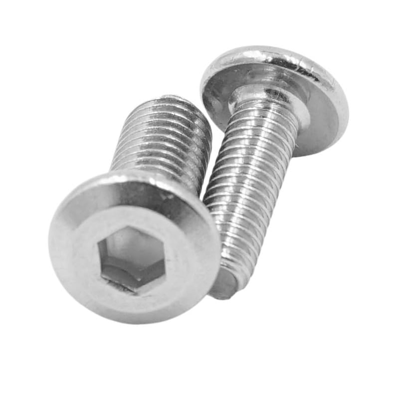 RAKTDA Hexagon Socket Screws 10pcs 304 Stainless Steel Beveled Edge Bevel Furniture Screws Flat Round Head Bolts Large Flat Head Beveled Hexagon Socket Screws (Size : M5*12)
