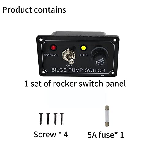XuuSHA Hand Bilge Pump Marine Boat Bilge Pump Switch with Led Light Indicator Bilge Pump Automatic