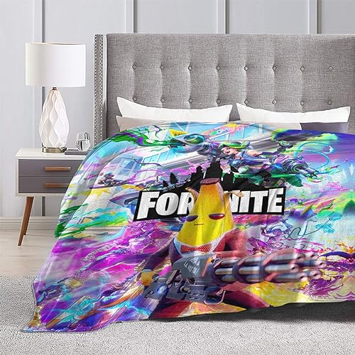 Pgbkr Unisex Game Blanket Ultra-Soft Flannel Throw Blanket 3D Printing Anime Blanket for Bedding Sofa E-50"x40"