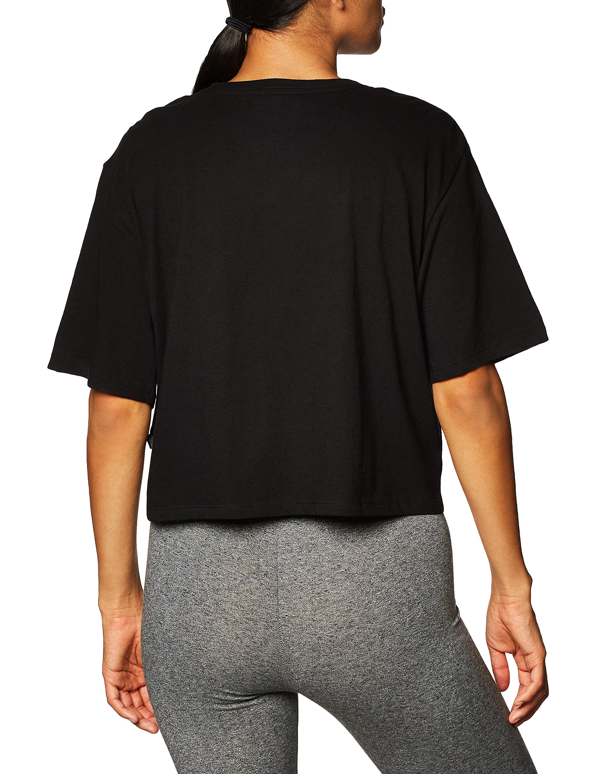 PUMA Women's Essentials+ Cropped Tee, Black, Medium