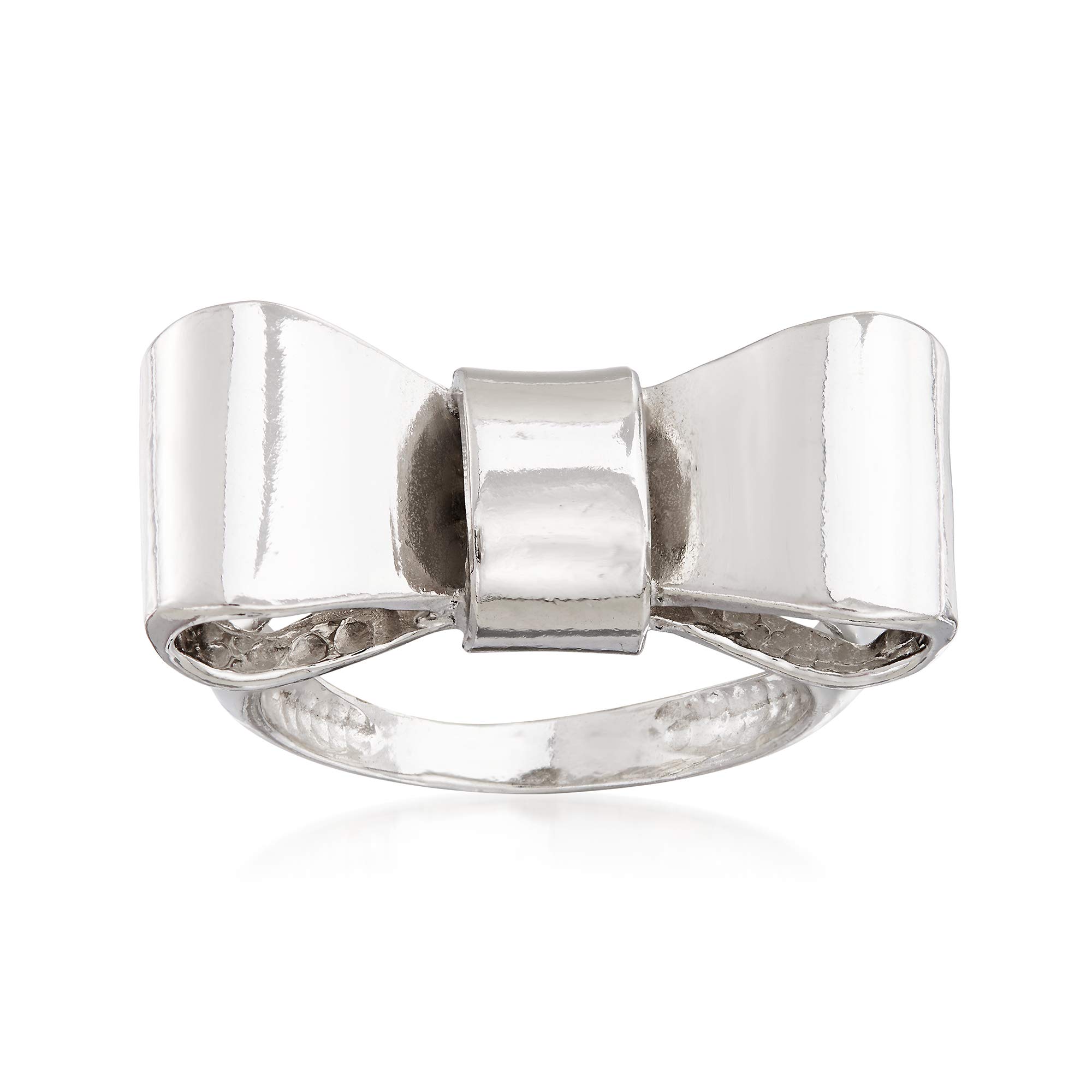 Ross-Simons Italian Sterling Silver Bow Ring. Size 8