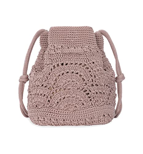 The Sak Womens Ivy Crochet Drawstring Bucket, Seashell, One Size US