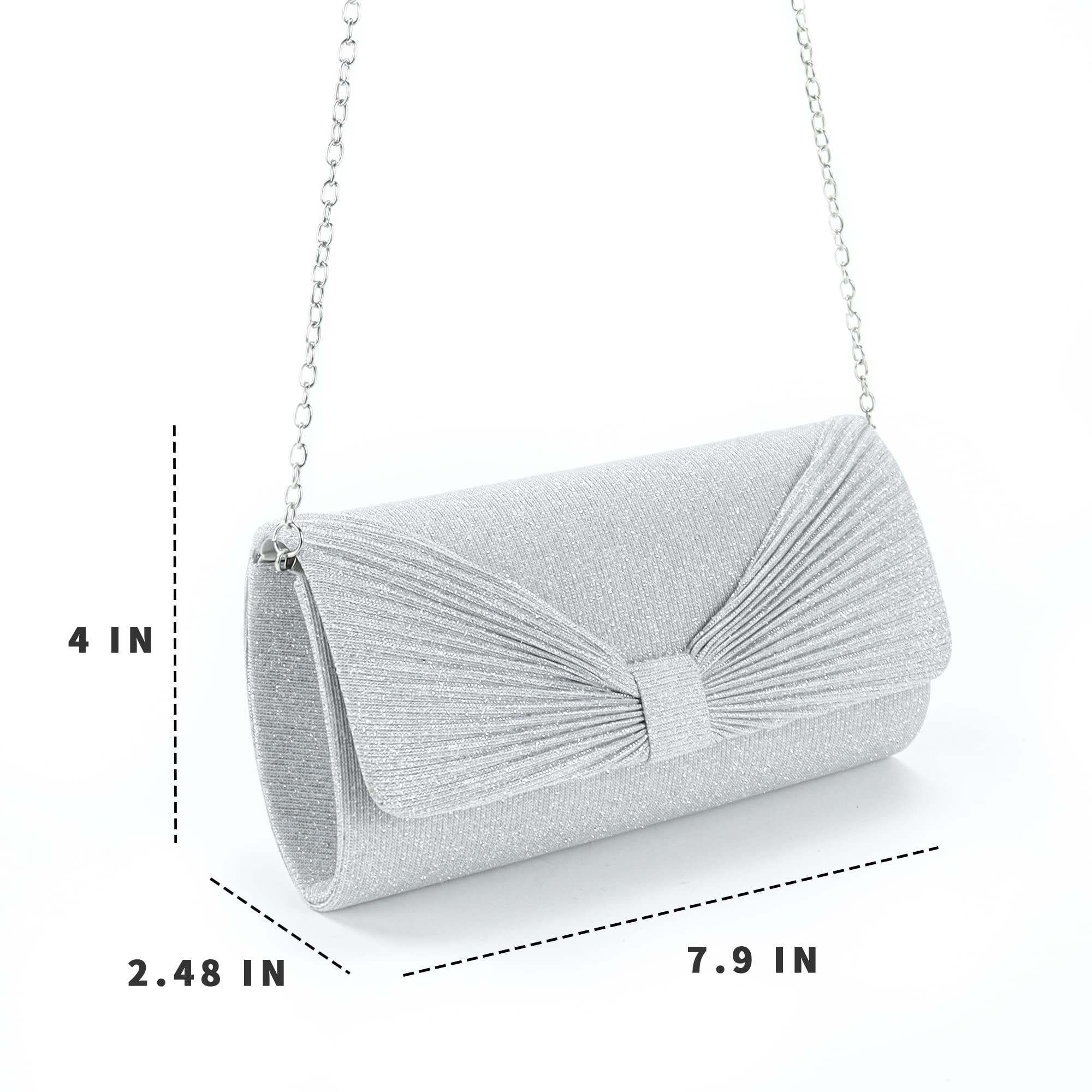 Whale Power Women’s Clutch Purses Evening Bag Gold Bride Purse Silver