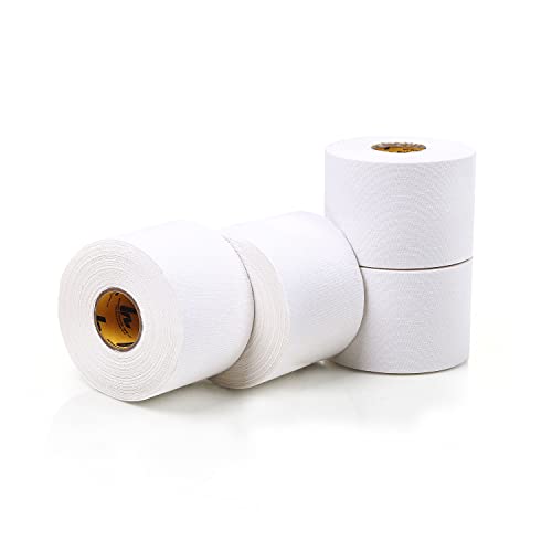 White Athletic Tape 4 Pack - 15yd Pro Grade Strength Sports Tape, Best for Athlete and Medical Trainers, Fingers, Ankles, Wrist, Boxing, Football, Gymnastics (2" 4 Pack) (2 Inch)