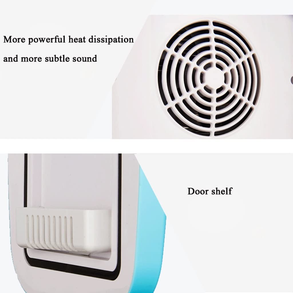 ROLTIN Mini Fridge Mini Fridge Cooler & Warmer 6L Capacity, Compact, Portable And Quiet For Car Home Office Dorm Skincare Cosmetics(Color:White) (Blue)