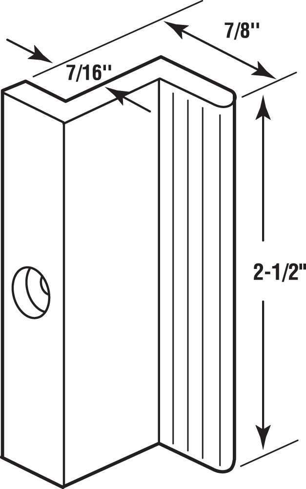 Prime-Line M 6220 2-1/2 In. Clear Acrylic Swinging Shower door Handle (2 Pack)