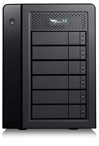 Promise Technology Pegasus32 R6 48TB (6x8TB) Hybrid Thunderbolt 3 or USB32 Direct Attached RAID Storage, High Performance External Hard Drive (P32R6HD48US)