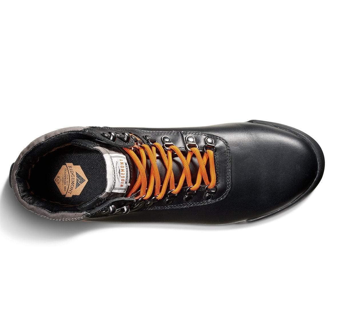 RIDGEMONT Heritage Mens Leather Walking and Hiking Boots Black/Orange US 13